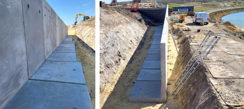 L-elementer som støttemur