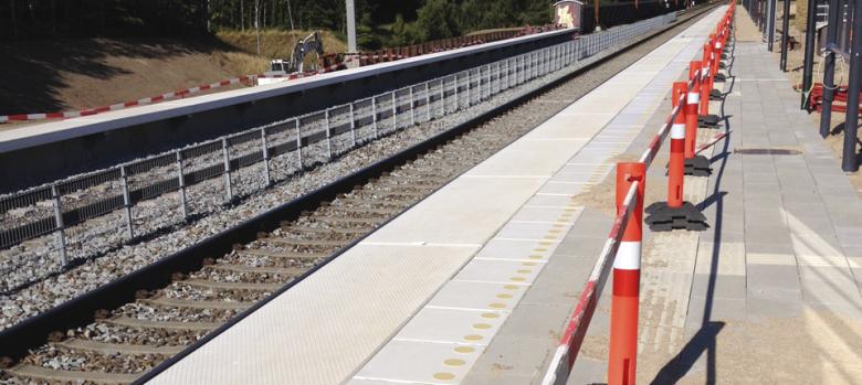 Betonelementer til Langeskov station